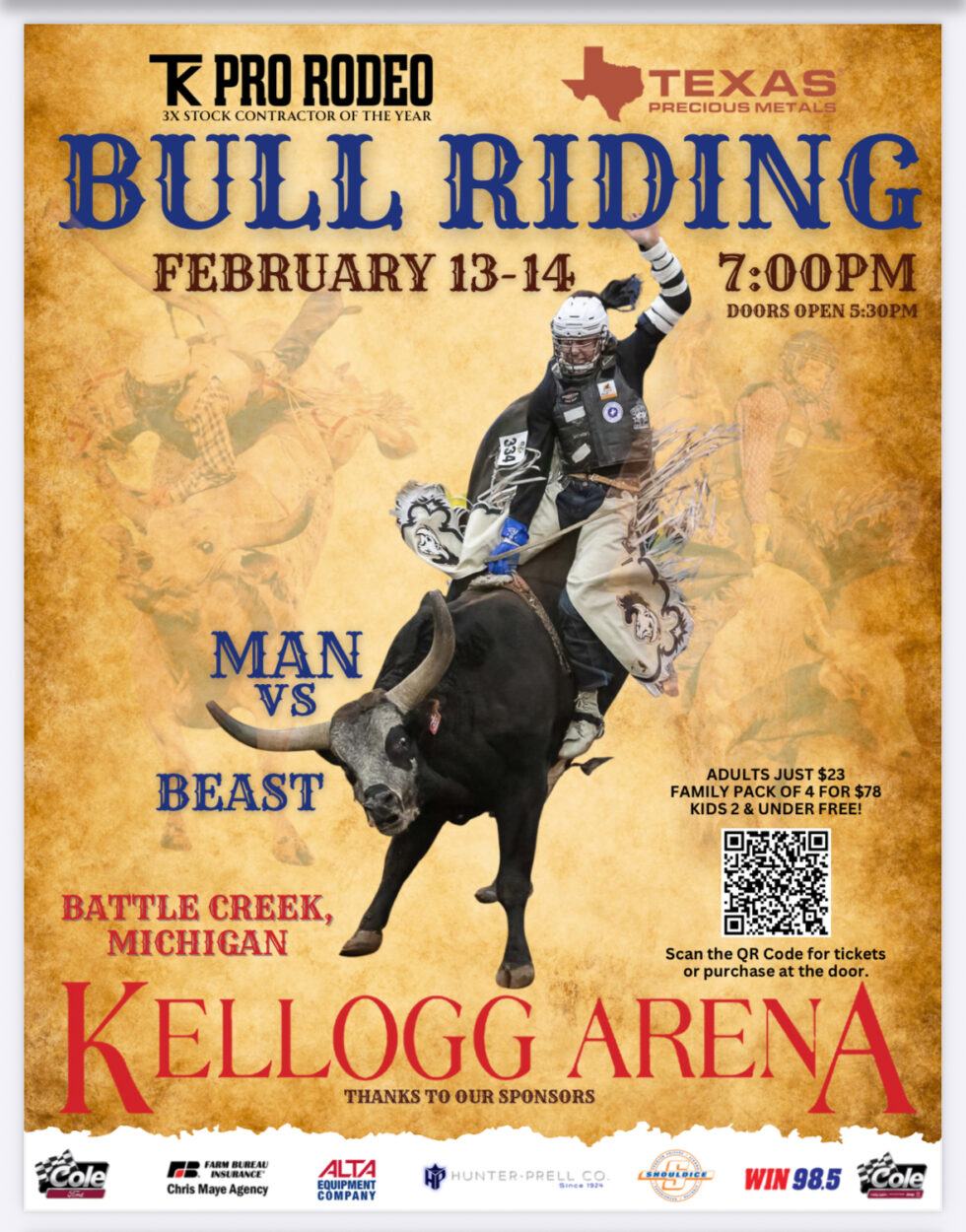 T.K. Pro Rodeo Presents: Man Vs. Beast - Small Business Development Office
